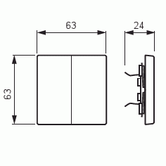 Vippa, Impressivo, kron/d-trapp, aluminium | ABB Oy, Wiring accessories