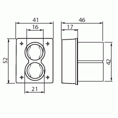 I216, för 2 rör 16 mm | ABB Oy, Wiring accessories